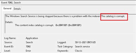 Indexing Never Completes Search Index Database Reset Automatically