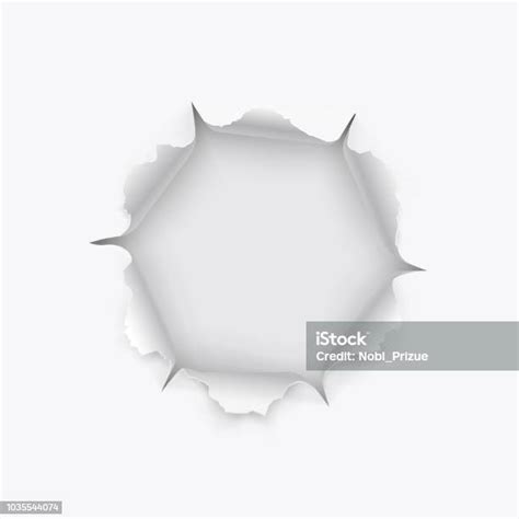 그림자와 함께 찢어진된 가장자리와 종이에 구멍을 찢 어 0명에 대한 스톡 벡터 아트 및 기타 이미지 0명 3차원 형태