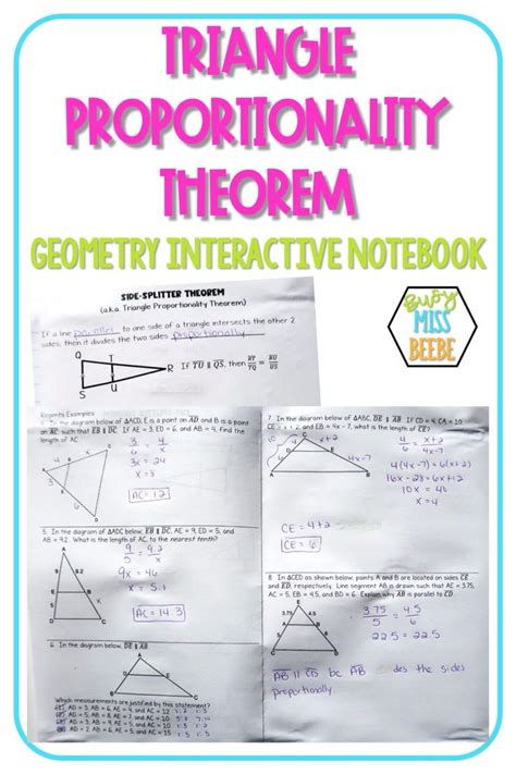 Triangle Proportionality Ck 12 Foundation Worksheets Library