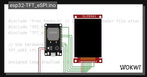 TFT ESPI Fonts Test Wokwi ESP32 STM32 Arduino Simulator