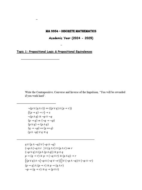 dm unit 1 questionnaire pdf