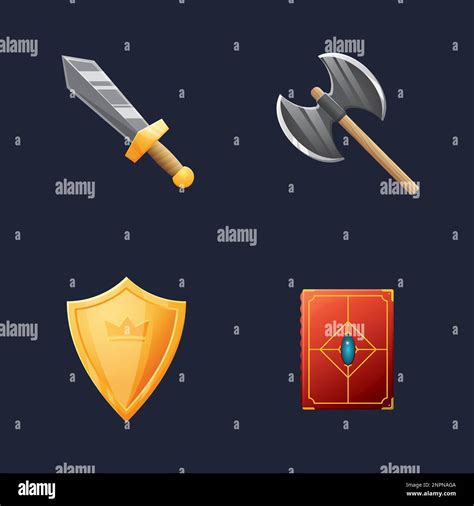 Game UI Assets Set Gaming User Interface Icons Collection Vector