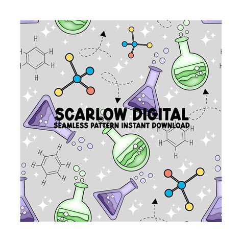 Science Experiment Seamless Sublimation File Digital Design Inspire Uplift