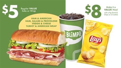 Blimpie Introduces New 5 Value Sub Or Wrap Deal