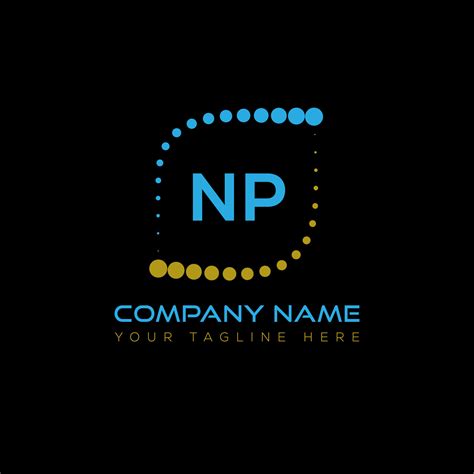 Np Letter Logo Design On Black Background Np Creative Initials Letter Logo Concept Np Unique