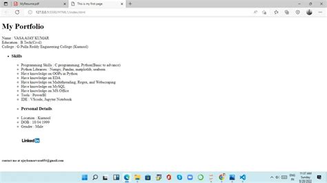 Ajay Kumar Vasa On Linkedin Task50 Preparehtml Myhtmlportfoliopage