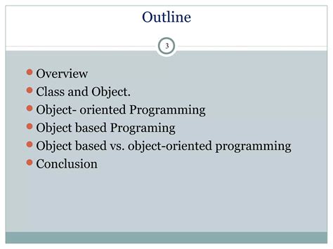 Object Oriented Vs Object Based Programming Ppt