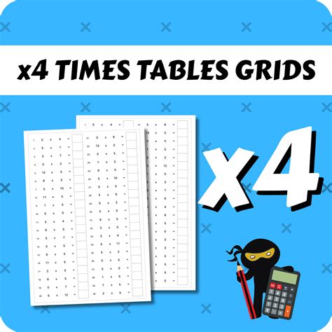Times Tables Grids Vocabulary Ninja