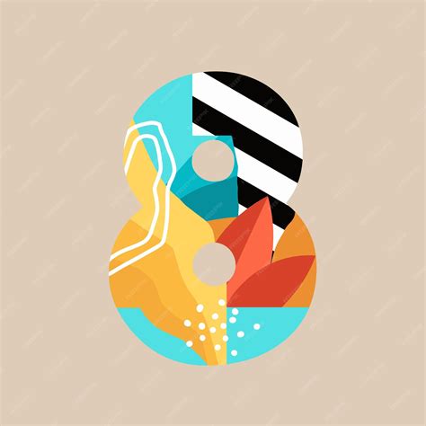 Premium Vector 8 Number Vector Illustration