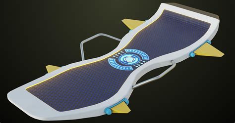 Sci Fi Hoverboard 7 All Pbr Unity Ue Textures Included 3d Model By