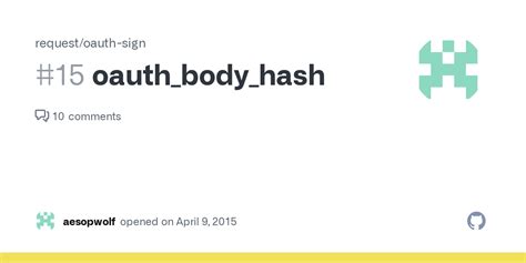 Oauth Body Hash Issue Request Oauth Sign Github