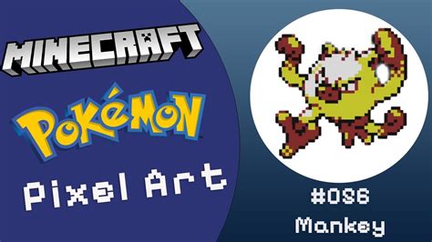 Minecraft Pokémon Pixel Art Timelapse 057 Mankey Youtube