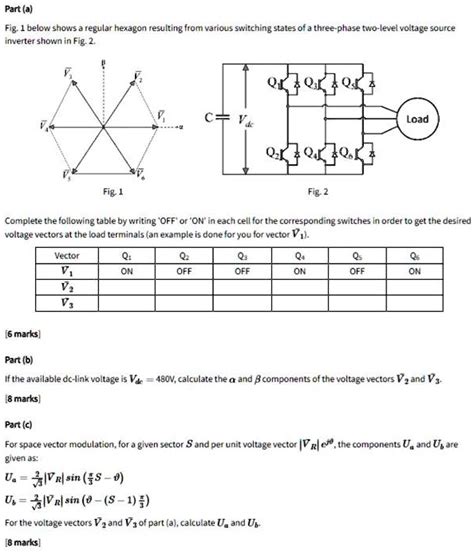 Solved Fig 1 Below Shows A Regular Hexagon Resulting From Various Switching States Of A Three