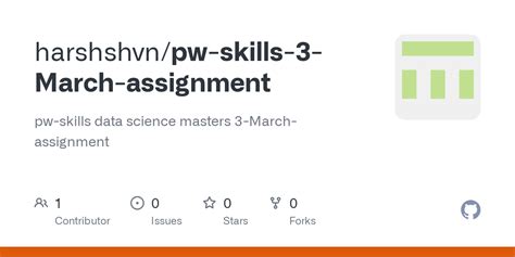Github Harshshvn Pw Skills 3 March Assignment Pw Skills Data Science Masters 3 March Assignment