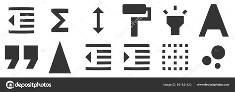 set icons editor vector collection thin line web icon set stock vector