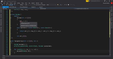 C Initializing A 2d Array Member Of A Class In A Constructor