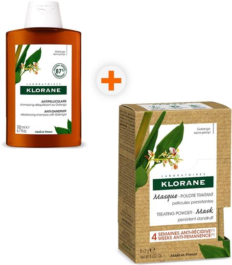 Klorane Galangal Комплект Ребалансиращ шампоан и Третираща маска 200 Ml 8 X 3 G Лимитирано