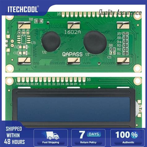 【original】lcd1602 1602 Lcd Module Iic I2c Interface Hd44780 Lcd Display Blue Green Screen 16x2