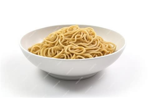 Premium Ai Image Noodles In A Plate Isolated On A White Background