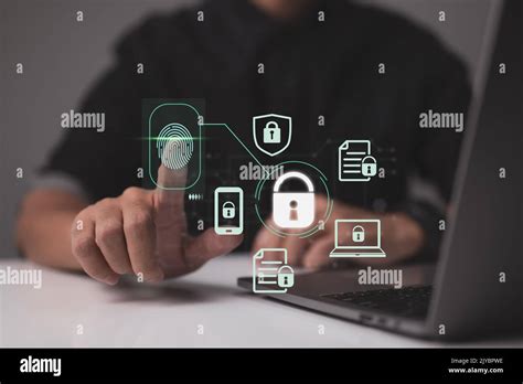 Fingerprint Scanning And Biometric Authentication Cybersecurity And A Fingerprint Password The