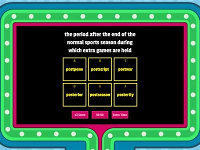 Gameshow Quiz Word Forms Teaching Resources