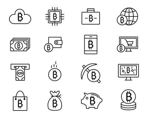 Free Bitcoin Vector Icons AI