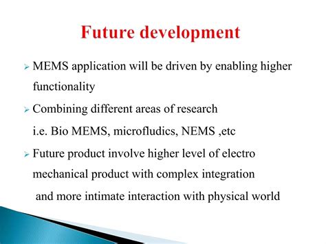 MEMS An Overview And Application PPTX