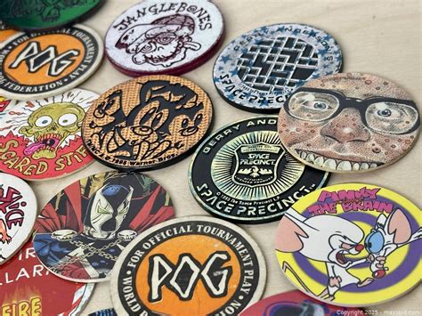 1990s Pog Cardboard Milk Caps Slammers Case Maxsold