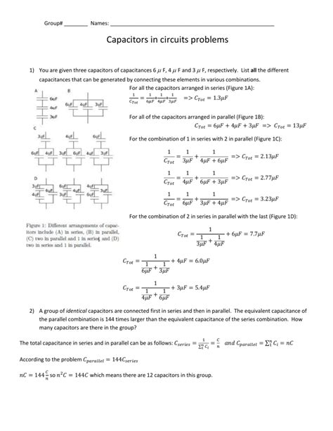 How To Solve Any Circuit Problems With Capacitors In Series And Parallel Combination Wiring