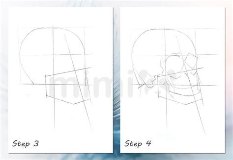 Skull Drawing Step By Step Tutorial Mimi Panda
