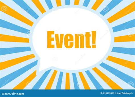 Event Bubble Banner Icon Poster Speech Illustration Symbol Stock Vector Illustration Of