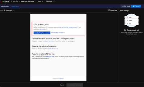 Ngrok Error When Previewing Monday Apps And Developers Monday