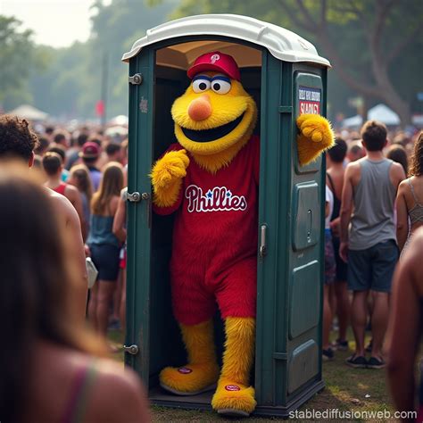 Phillie Phanatic At Grateful Dead Concert Stable Diffusion Online