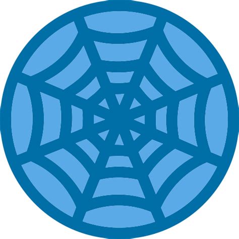 Spider Web Generic Blue Icon