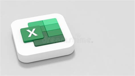 Microsoft Excel App Icon On Gray Background With Copy Space Editorial Photography Illustration