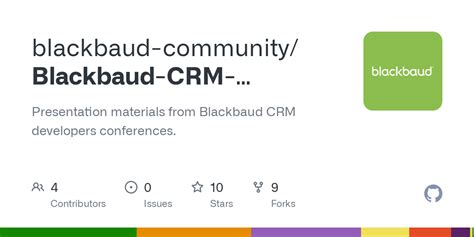 Github Blackbaud Communityblackbaud Crm Conferences Presentation