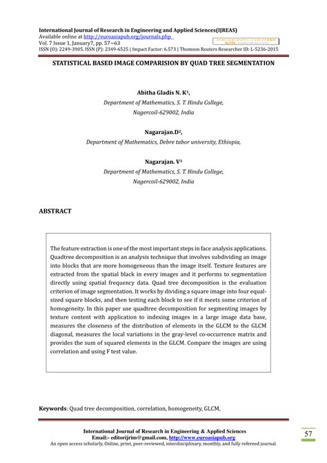 Pdf Statistical Based Image Comparision By Quad Tree Segmentation