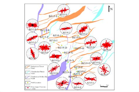 Directions Of Faults And Fractures In The Metamorphic Rocks Of The