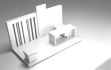 빈 전시 부스 복사 공간 일러스트레이션 오리지널 디자인 3d 렌더링 Fashion Show에 대한 스톡 사진 및 기타 이미지 Fashion Show Publicity