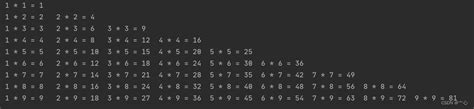 用python语言编写九九乘法表的for和while两种方法九九乘法表python编程for和while Csdn博客