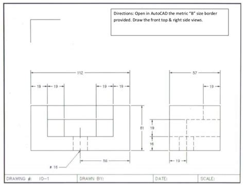 Directions Open In AutoCAD The Metric B Size Chegg Com