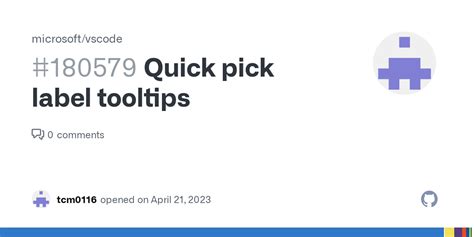 Quick Pick Label Tooltips Issue Microsoft Vscode Github