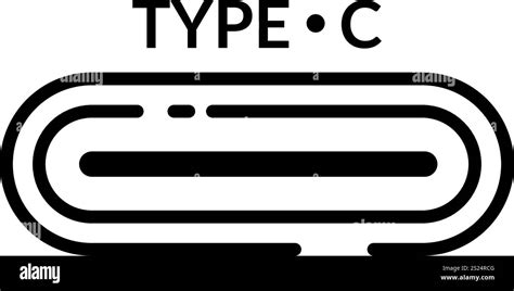 USB Type C Connector Designation Vector Icon Stock Vector Image Art Alamy