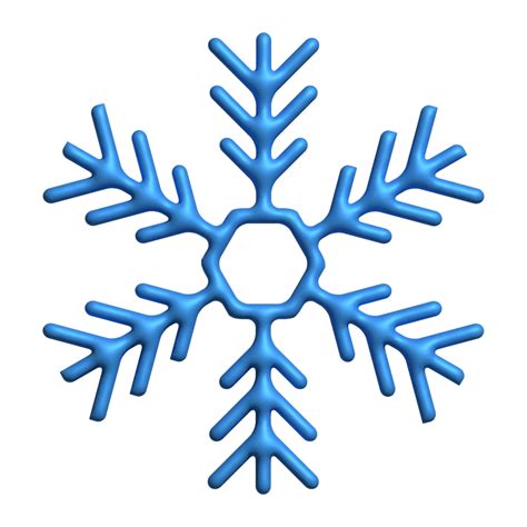 3d Realistic Blue Snowflake 33534765 Png