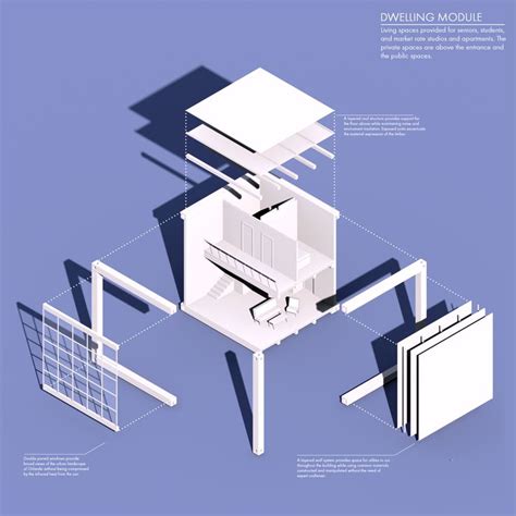 Modular Exploded Axo Diagram For House Structure