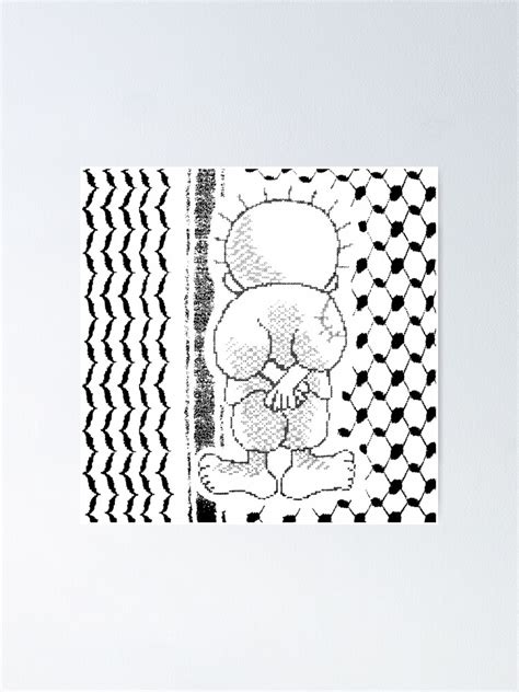 Handala In White Poster For Sale By Muniralawi Redbubble