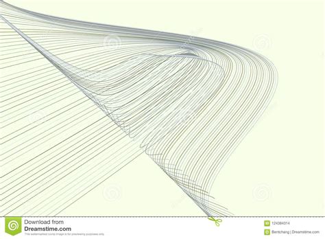 Abstract Geometric Background With Shape Of Line And Curve Pattern