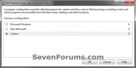 Set Program Access And Computer Defaults Enable Or Disable Tutorials