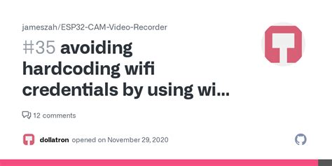 Avoiding Hardcoding Wifi Credentials By Using Wifi A Manager · Issue