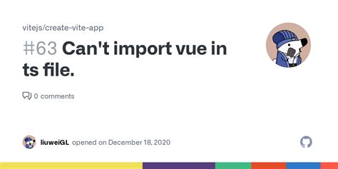 Cant Import Vue In Ts File · Issue 63 · Vitejscreate Vite App · Github